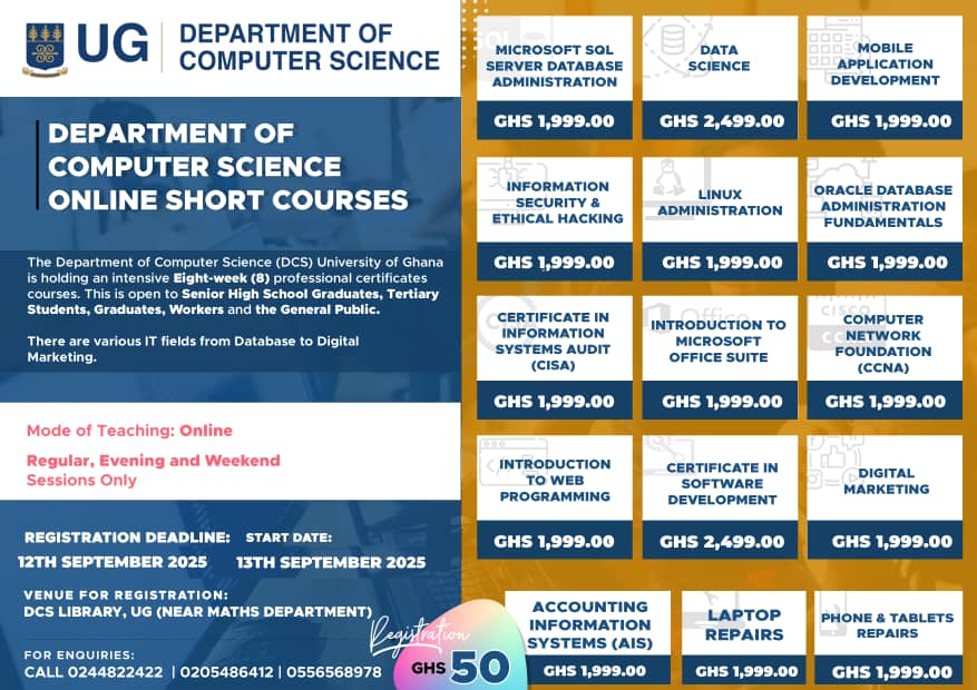 Online I.T. Professional Certificate Short Courses: Department of Computer Science | University ...